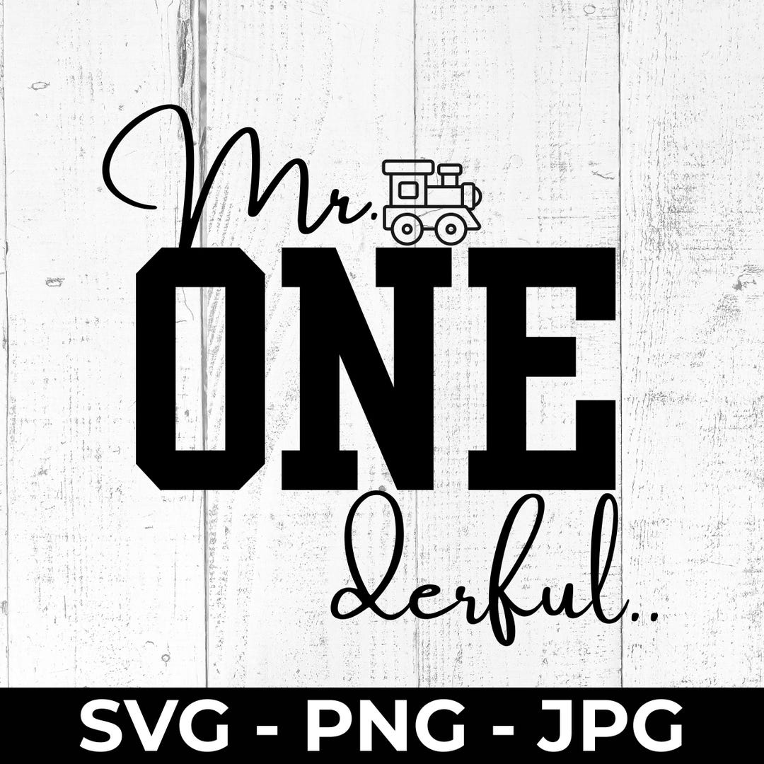 1st Birthday SVG, Mr One Derful Baby Boy Cut File, First Birthday ...