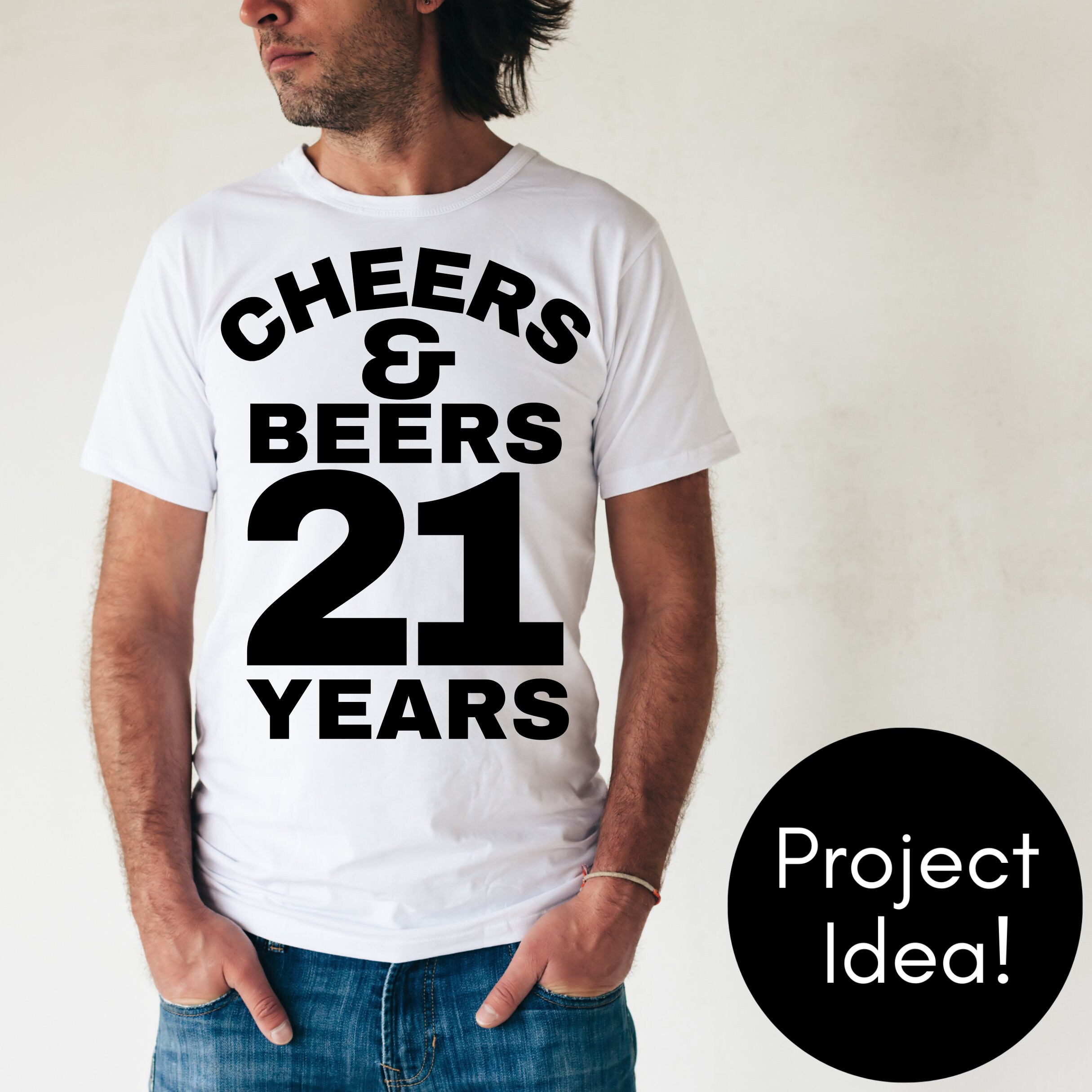 Cheers And Beers 21 Years Svg Happy 21st Birthday Sign Wall Art Party