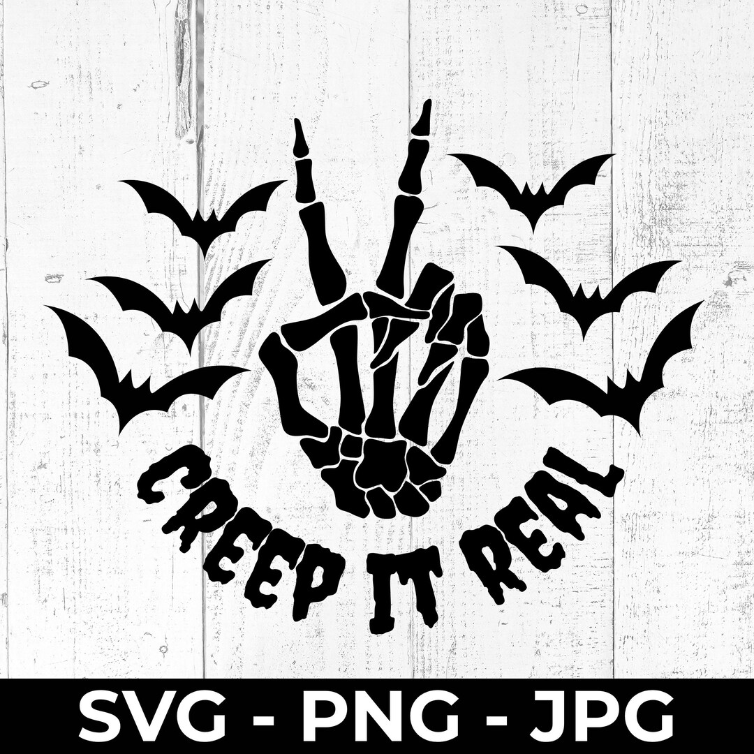 Creep It Real SVG, Funny Halloween Cut File, Spooky Cute Ghost Design ...
