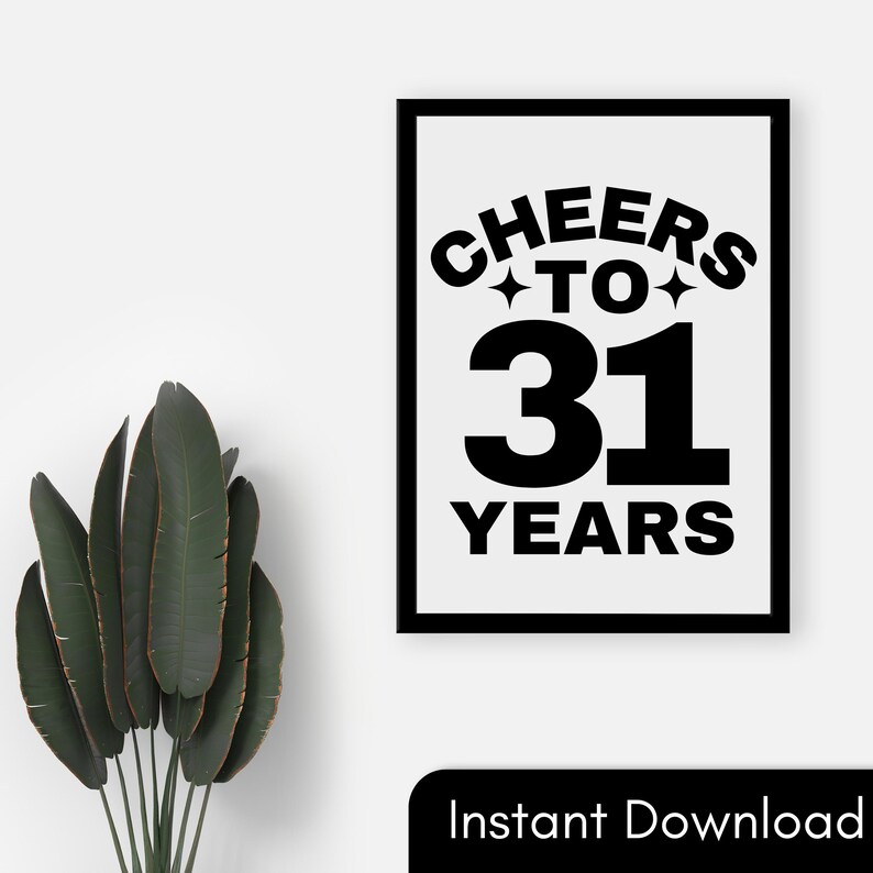 Happy 31st Birthday SVG | Milestone Celebration Cut File | PNG JPG ...