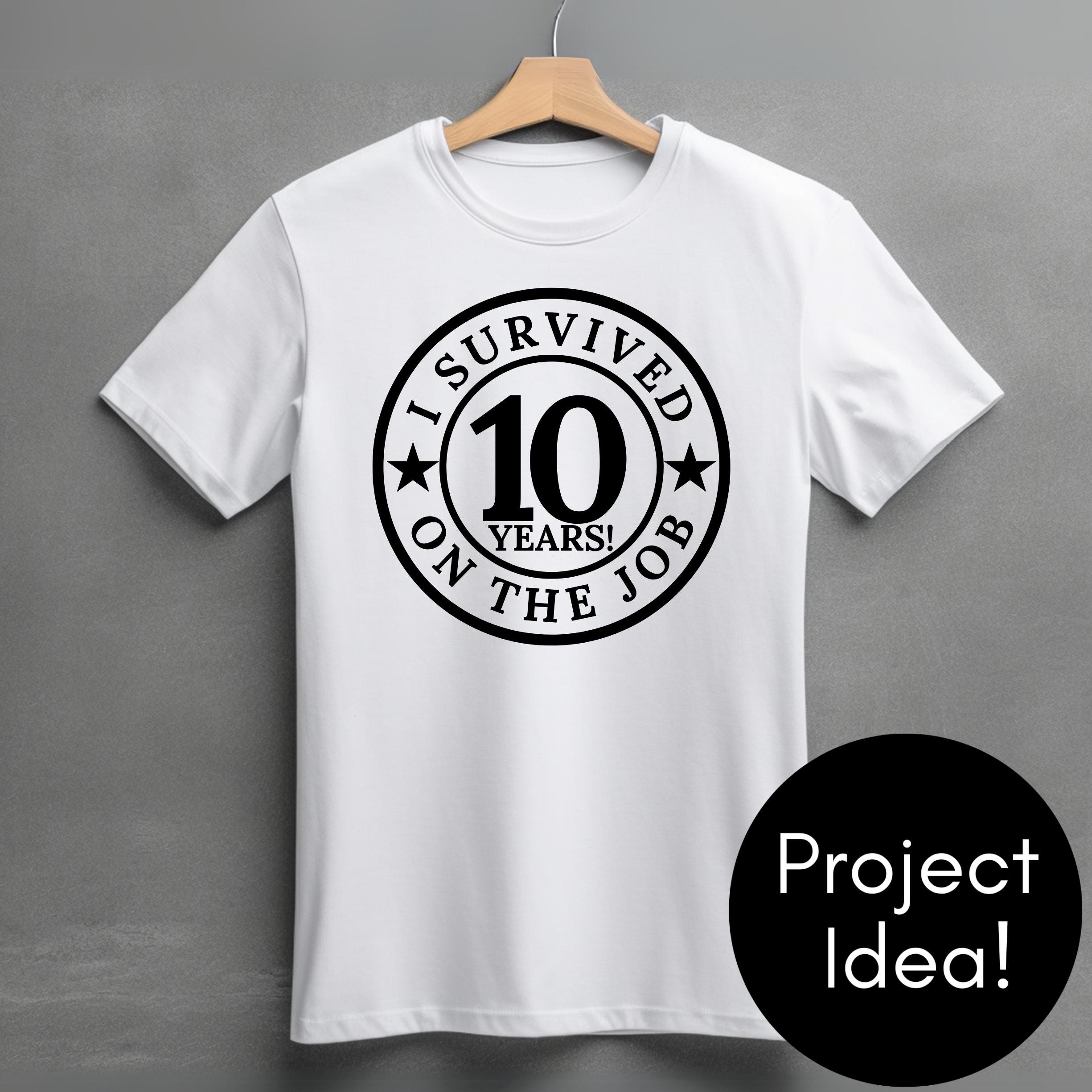 10 Year Work Anniversary SVG, Employee Milestone Cut File, PNG, JPG ...