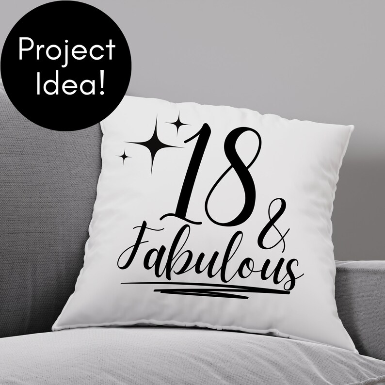 18 and Fabulous SVG Cut File Printable Happy 18th Birthday PNG Sign ...