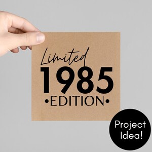 Limited 1985 Edition SVG: 40th Birthday Anniversary (digital Download ...