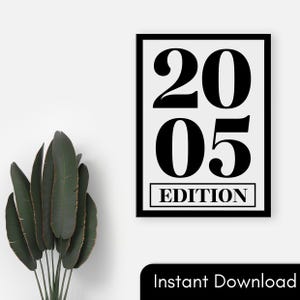 Limited 2005 Edition SVG, 20th Birthday or Anniversary Cut File, PNG ...