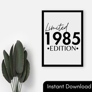 Limited 1985 Edition SVG: 40th Birthday Anniversary (digital Download ...