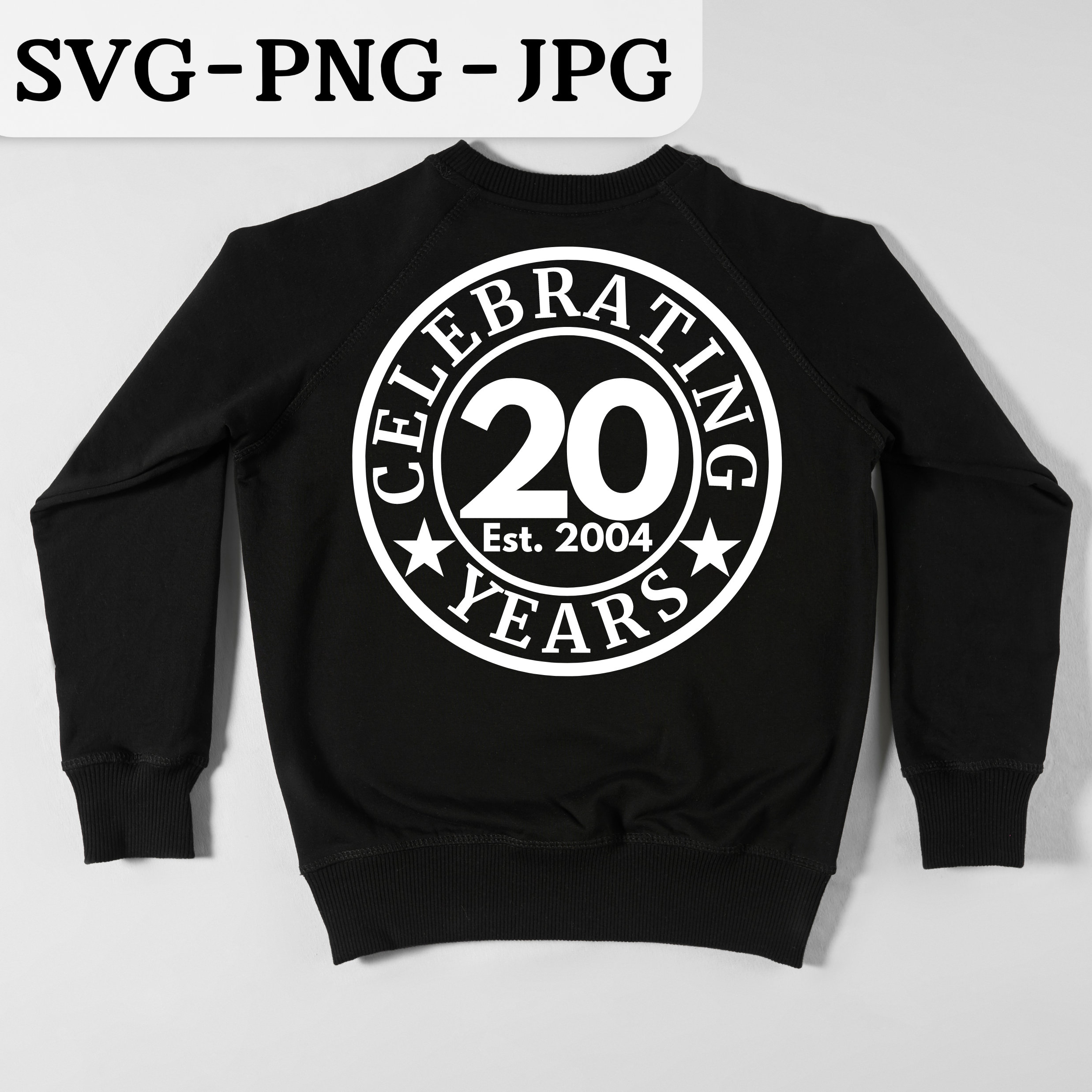 Happy 20th Birthday SVG Celebrating 20 Years PNG/JPG Cut File for Gifts ...