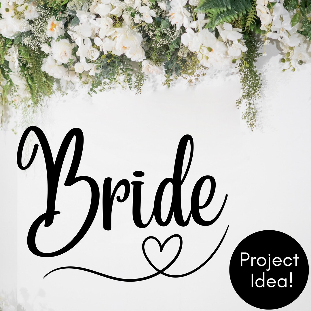 Bride SVG | Wedding Cut File | Printable PNG Design for Bridal Party ...