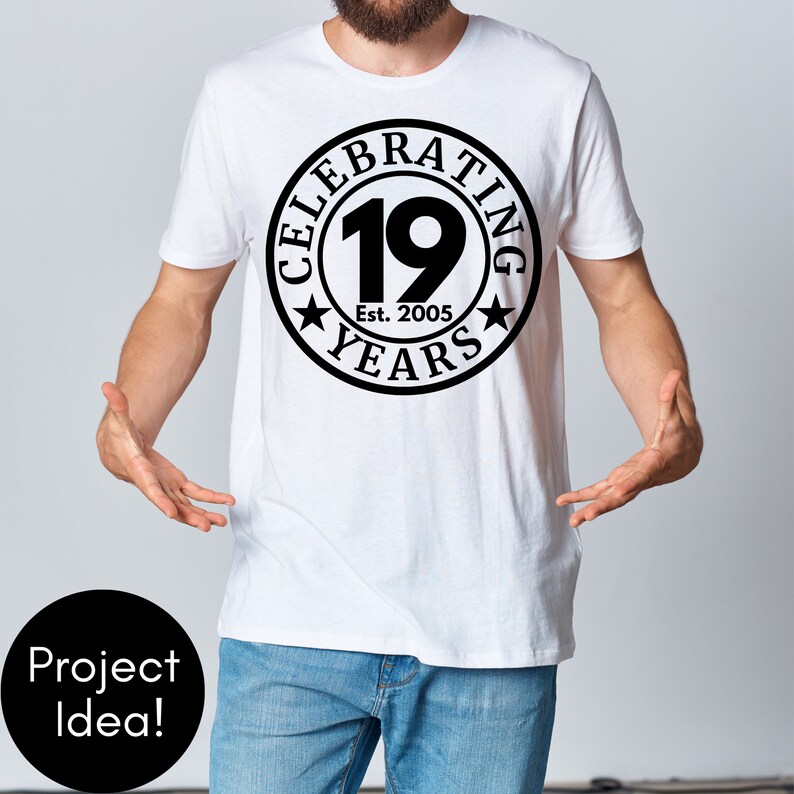 Happy 19th Birthday SVG Celebrating 19 Years PNG/JPG Cut File for Gifts ...