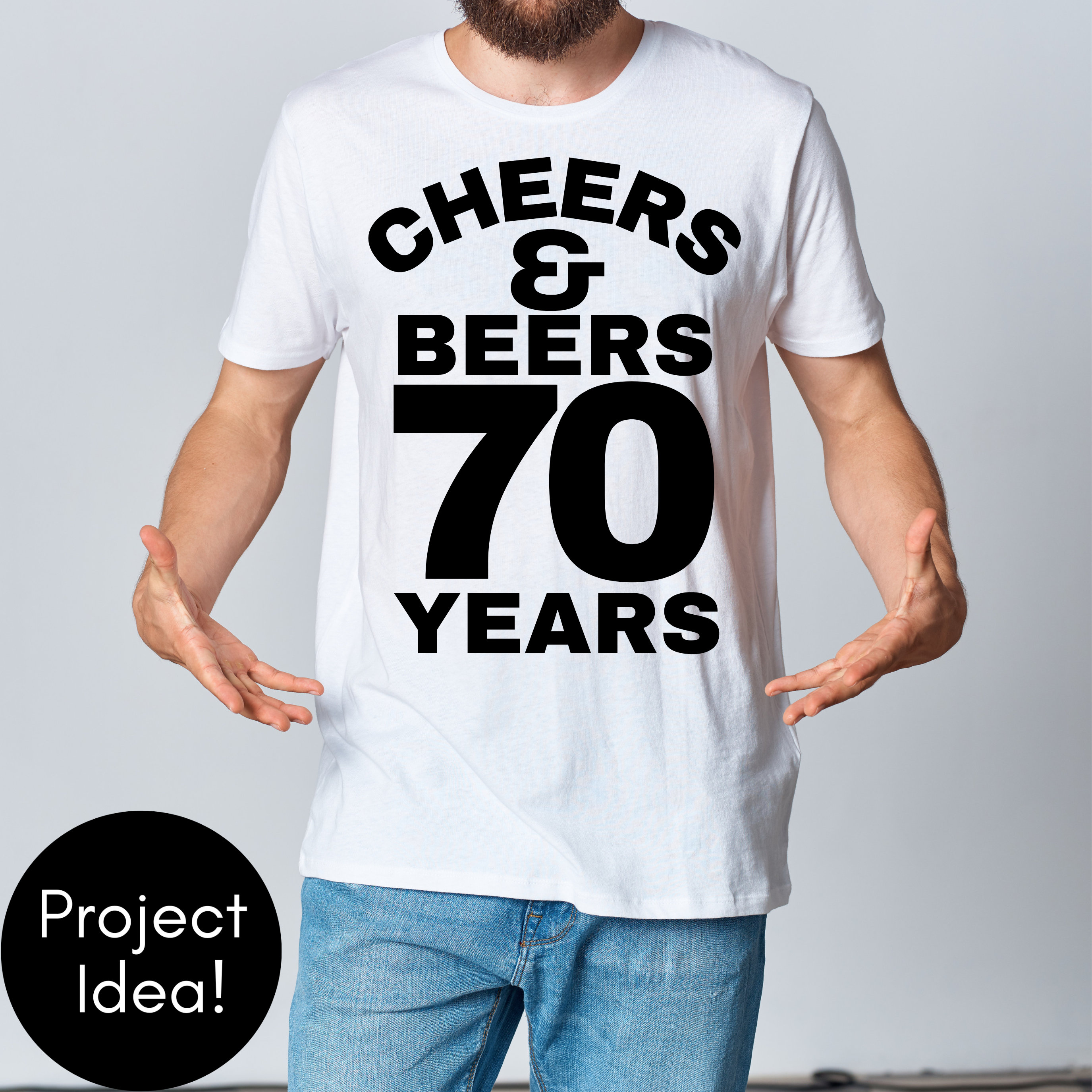 Cheers and Beers 70 Years SVG Happy 70th Birthday Sign Wall Art Party ...