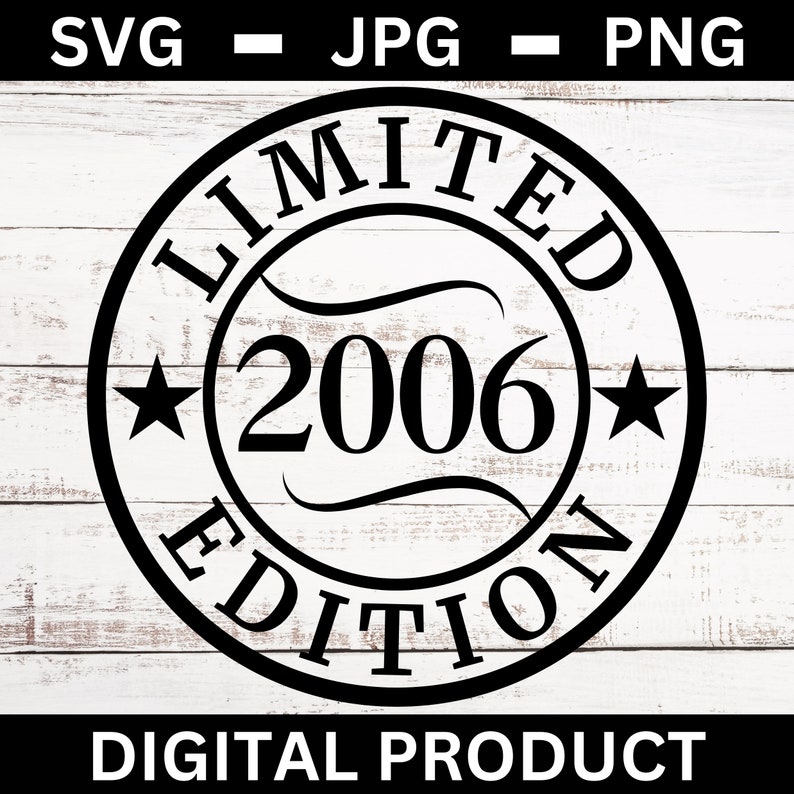 2006 Birthday SVG 18th Cut File Printable PNG Anniversary - Etsy