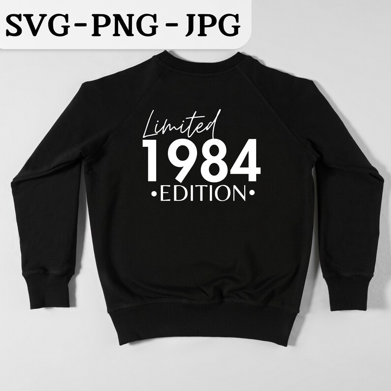 1984 Retro Vintage 40th SVG PNG JPG Instant Download Cut File Printable ...