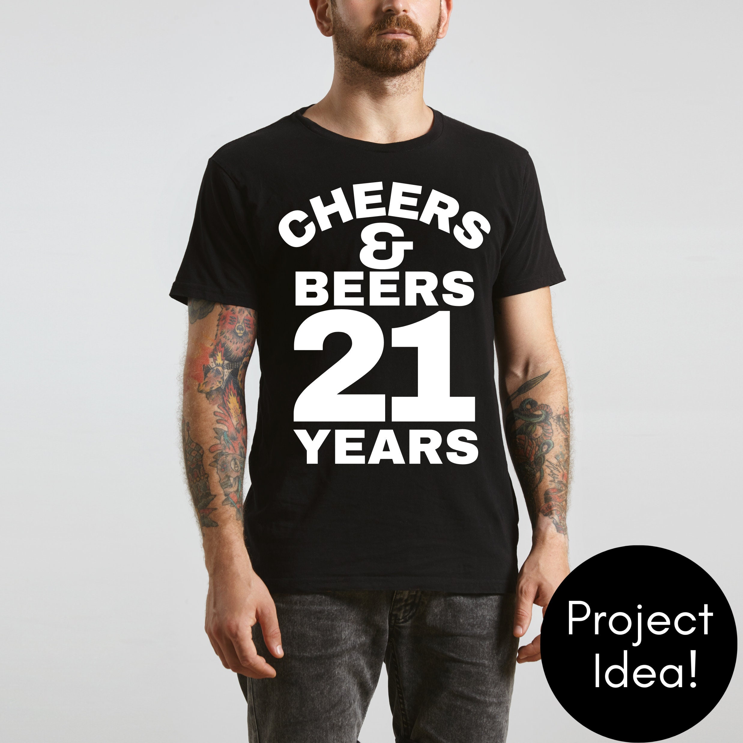 Cheers And Beers 21 Years Svg Happy 21st Birthday Sign Wall Art Party