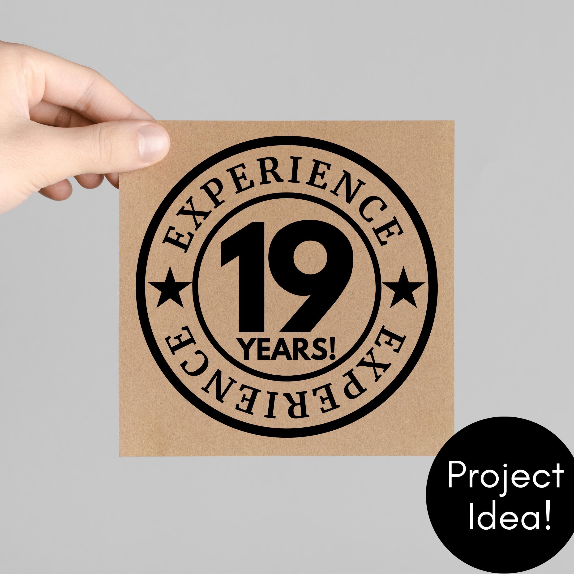 19th Birthday SVG, 19 Years Experience, Milestone Celebration PNG, Cut ...