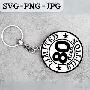 80th Birthday SVG, PNG Cut File, Printable Gift, Anniversary Design ...