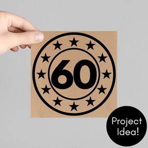 60th Birthday SVG Printable PNG Cut File Anniversary Gift - Etsy