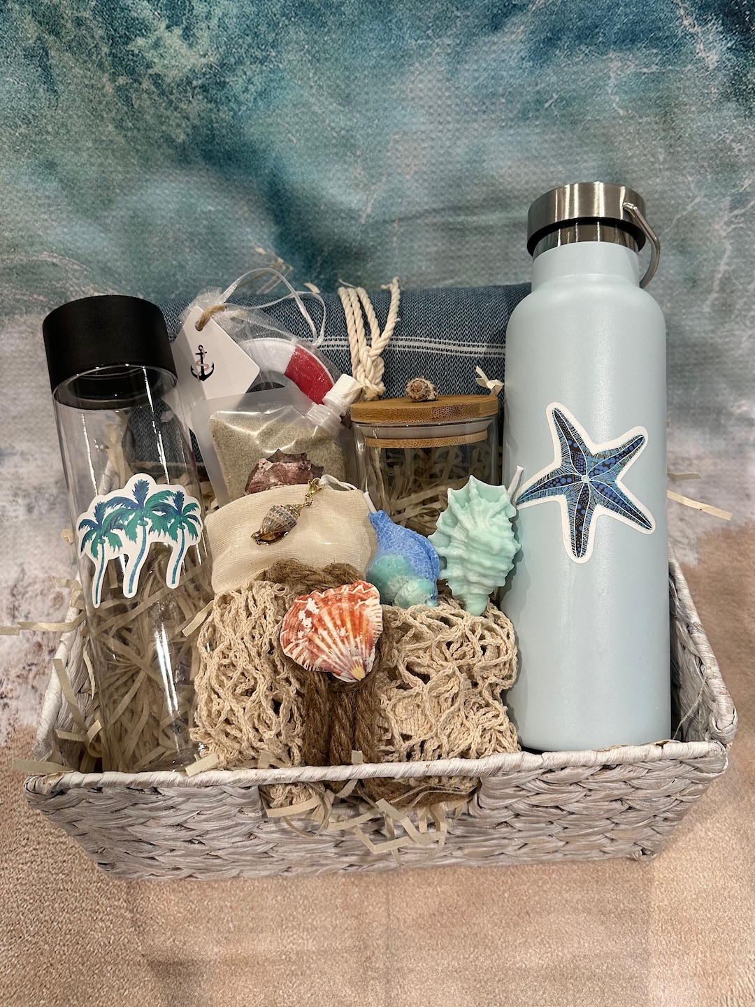 Beach Gift Basket, Spa Gift Basket, Boho Gift Basket, Gift Basket for ...