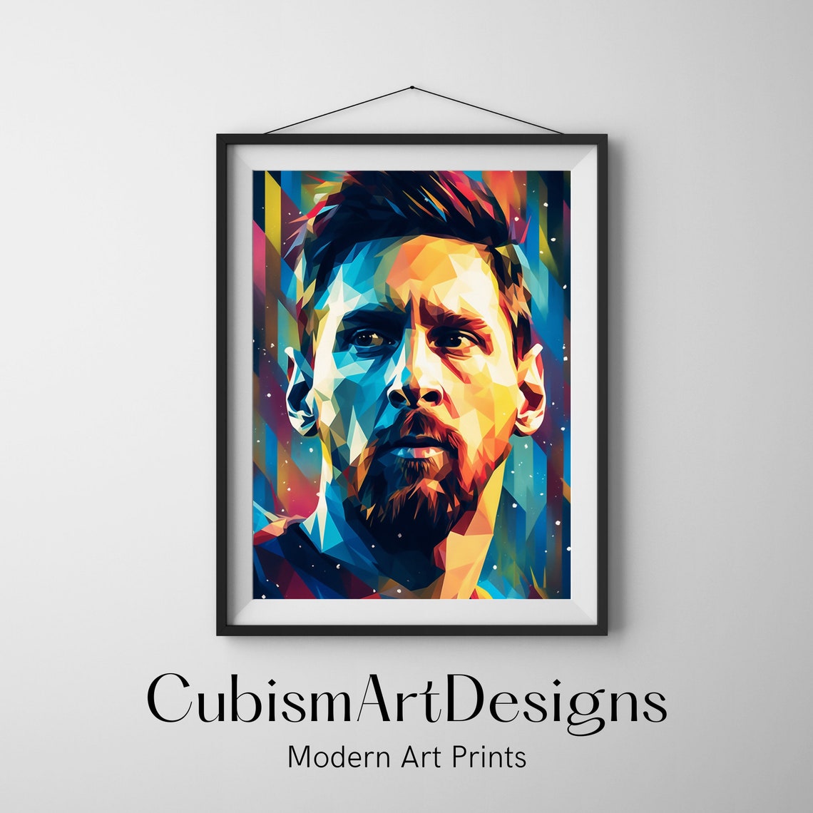 4 Printable Lionel Messi Portraits in Modern and Colorful Style Modern ...