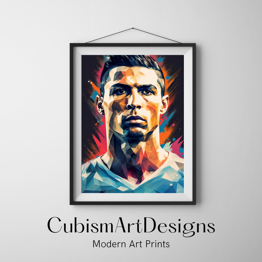 4 Printable Christiano Ronaldo Portraits in Modern and Colorful Style ...