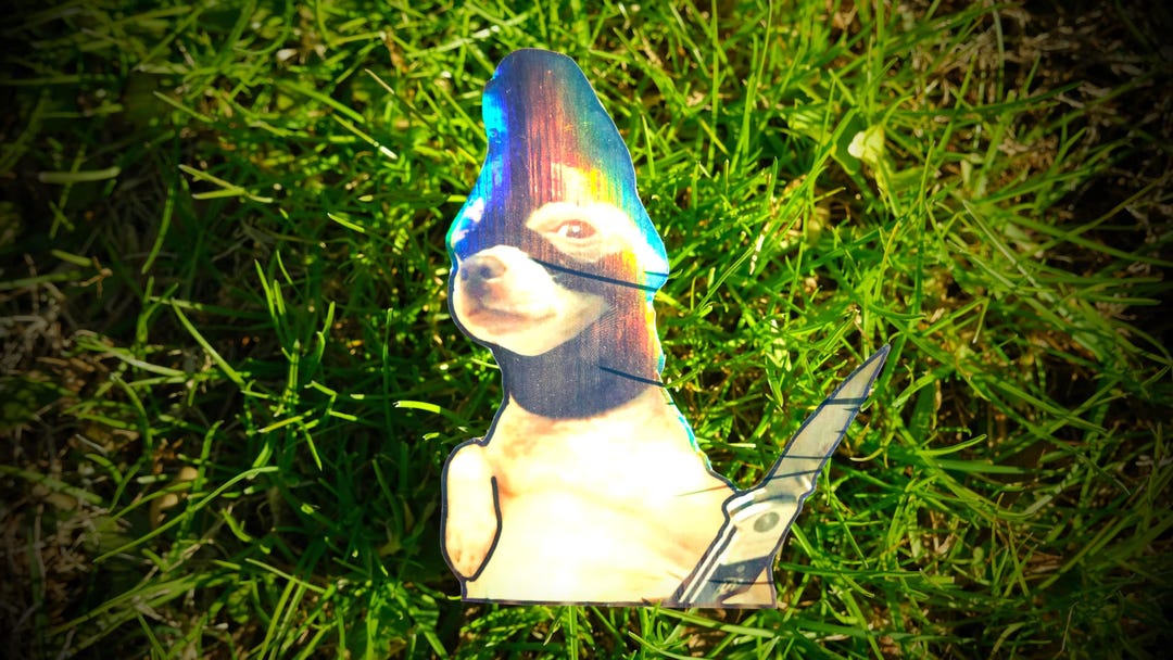 Holographic Sticker ~ Chihuahua Sticker UV/WEATHERPROOF & WATERPROOF ...
