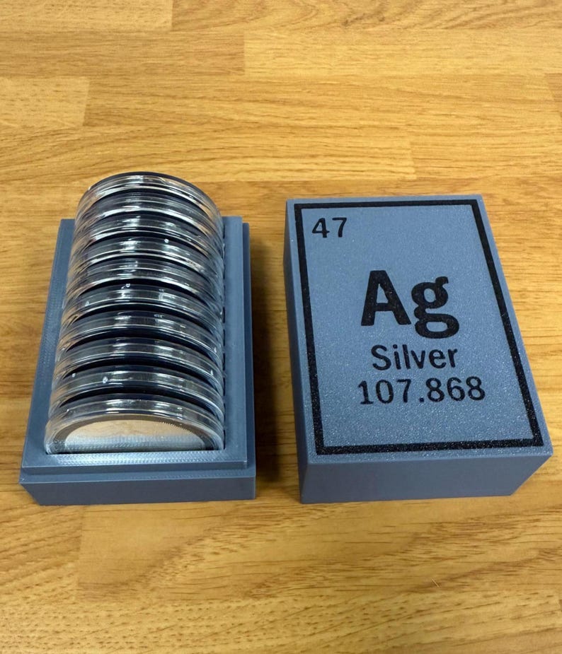 Silver Coin Box | Coin Holder for Silver Bullion Rounds - Etsy