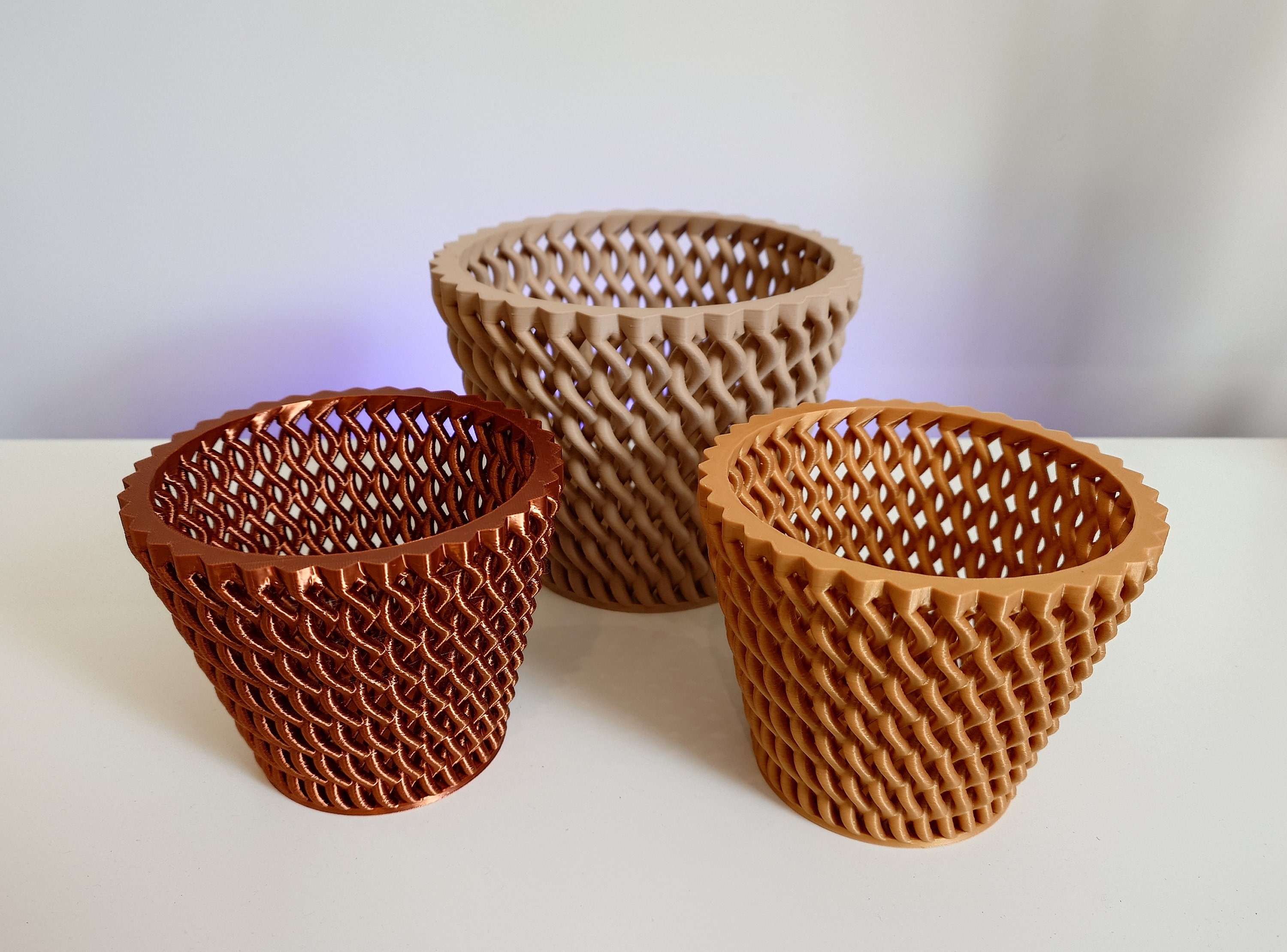 3D Printed Orchid Pot Bio-based Material, Net Basket Design, Multiple ...