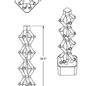 Hydroponics Tower. 3D Printed, 16 Net Pot, Original Design. Strong ...
