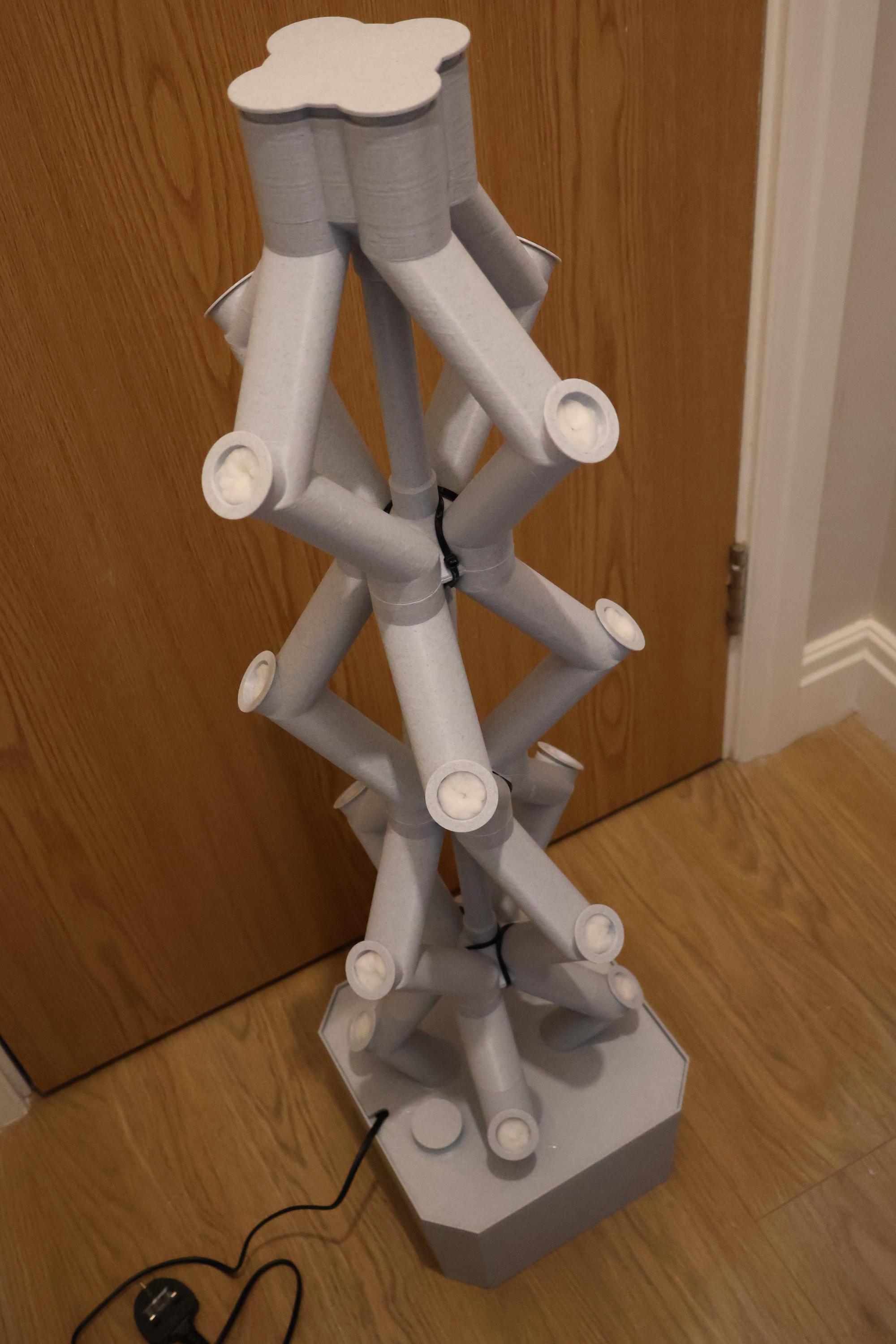 Hydroponics Tower. 3D Printed, 16 Net Pot, Original Design. Strong ...