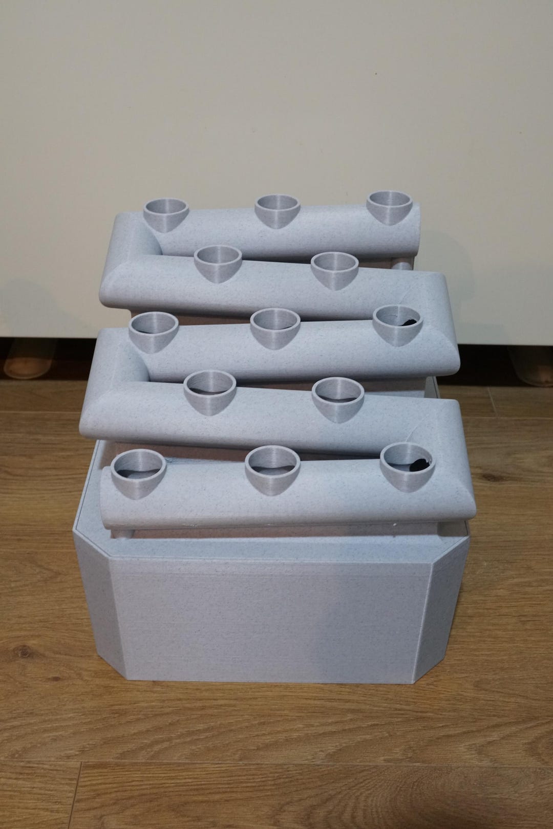 Terrace Desktop Hydroponics. 3D Printed, 12 Net Pot, USB-A Water Pump ...