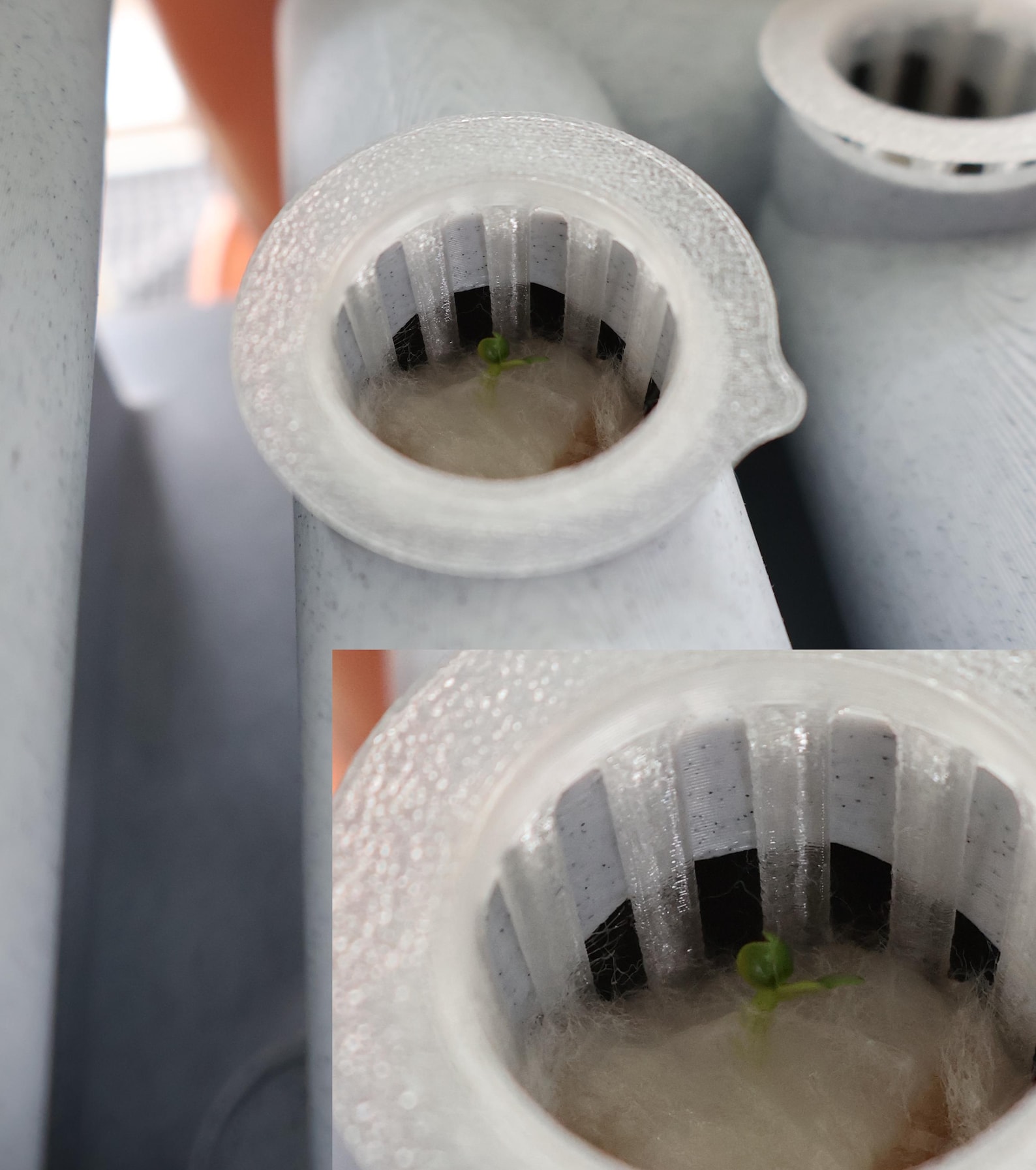 Terrace Desktop Hydroponics. 3D Printed, 12 Net Pot, USB-A Water Pump ...