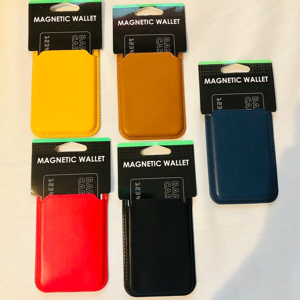 Leather Magnet Card Holder - Etsy