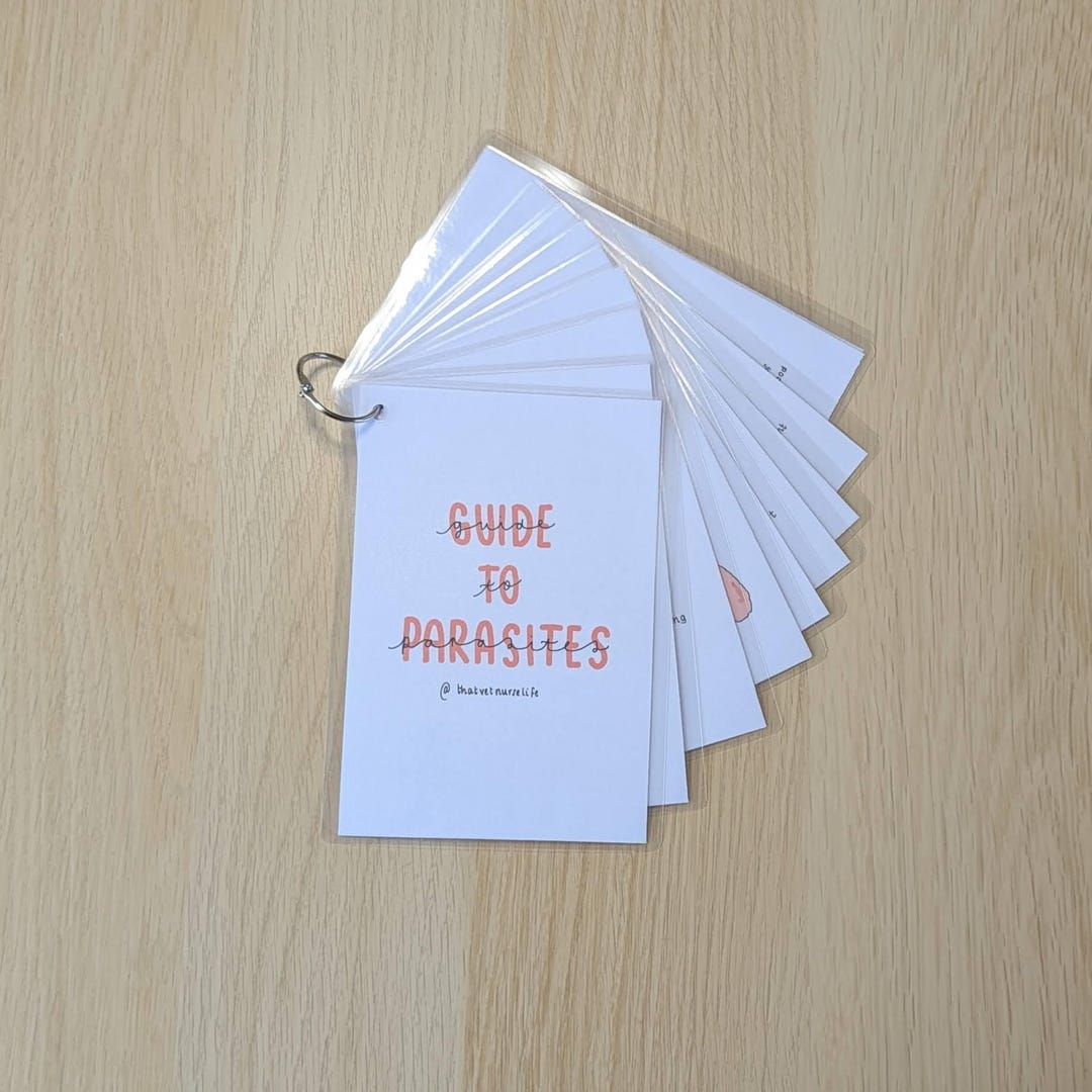 A6 18-page Parasite Guide for Vet Nurse Vet Student Essentials Revision ...