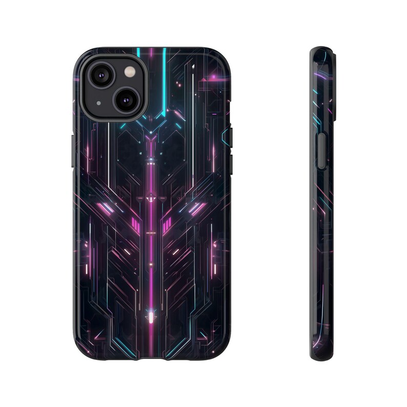 Neon Cyberpunk Phone Case: Sci-fi Protective Cover - Etsy