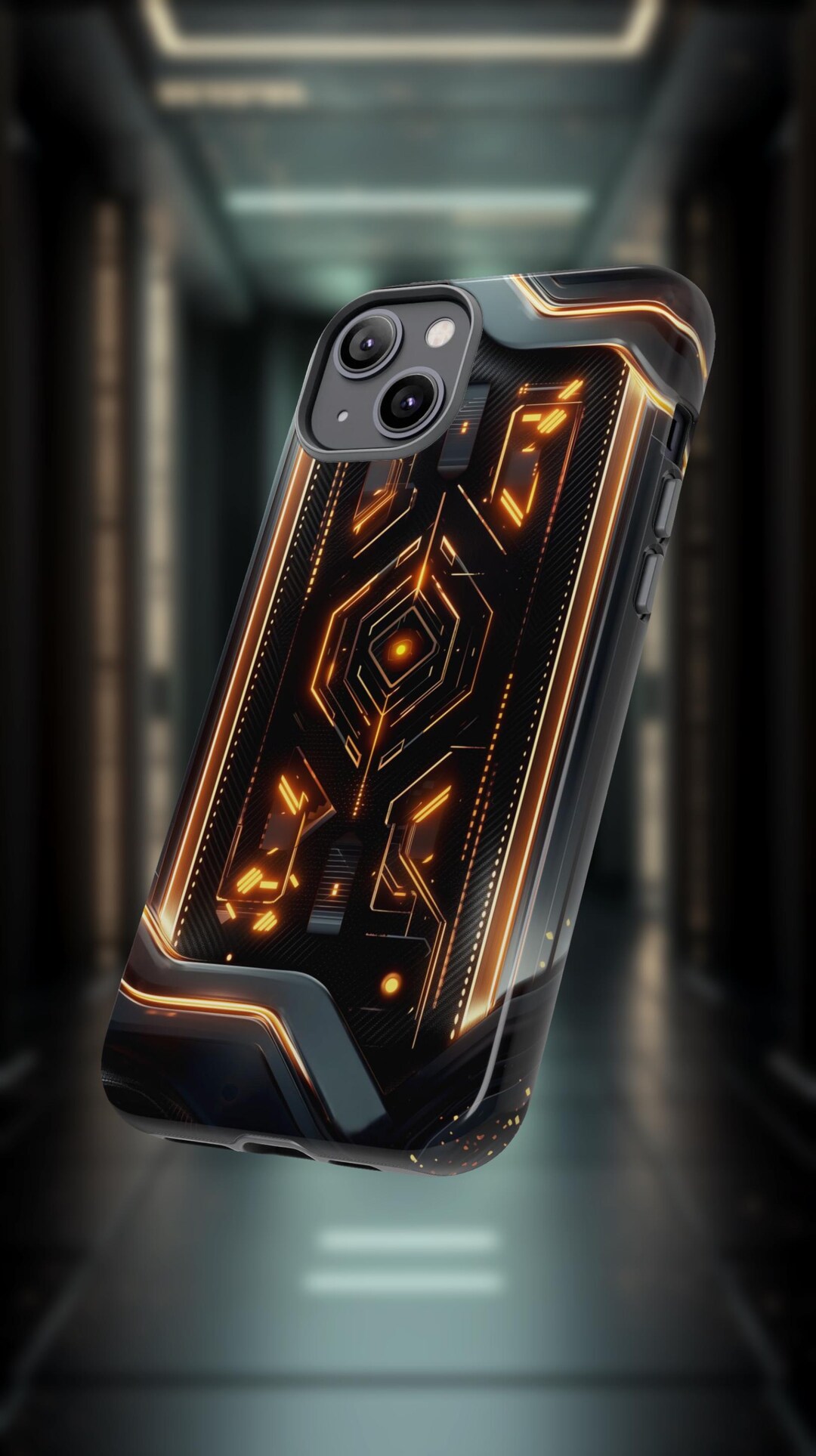 Cyberpunk Neon Glow Phone Case | Sci-fi Circuit Pattern Design ...