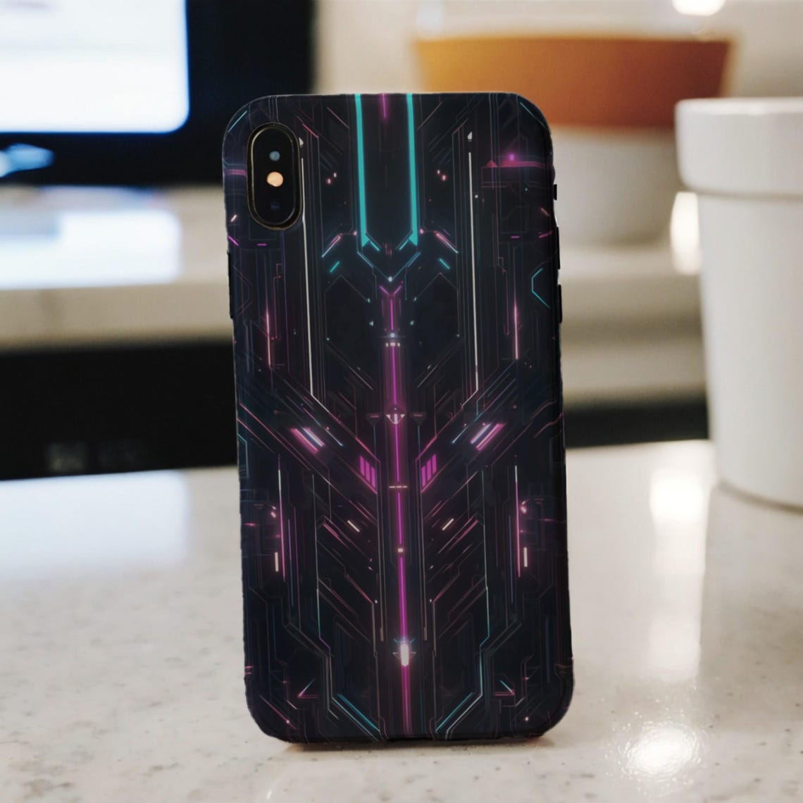 Neon Cyberpunk Phone Case: Sci-fi Protective Cover - Etsy