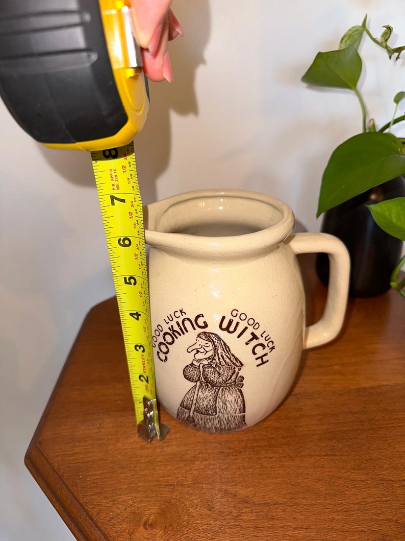 Vintage Kitchen Witch Pitcher Earthenware Stoneware Pitcher Pottery ...