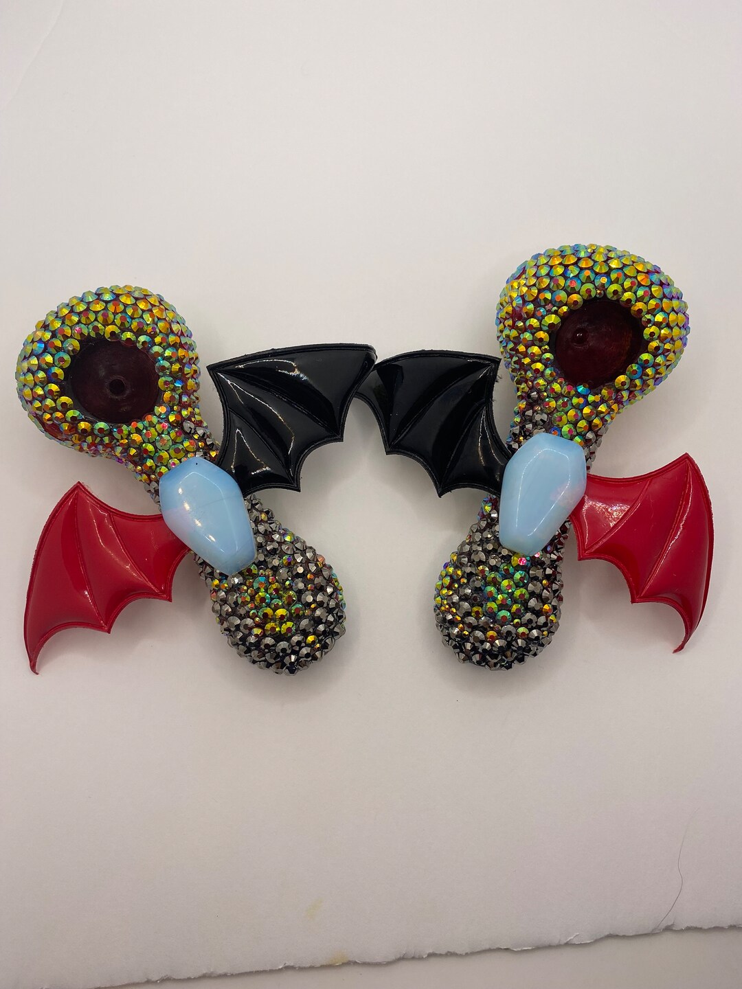 Gothic Harley Quinn Themed Glass Tobacco Pipe - Etsy