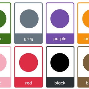 Elementary Decor: Color Flashcards for Homeschool Learning and ...