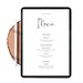Elegant Food Menu Sign, Modern Dinner Menu Template for Wedding ...