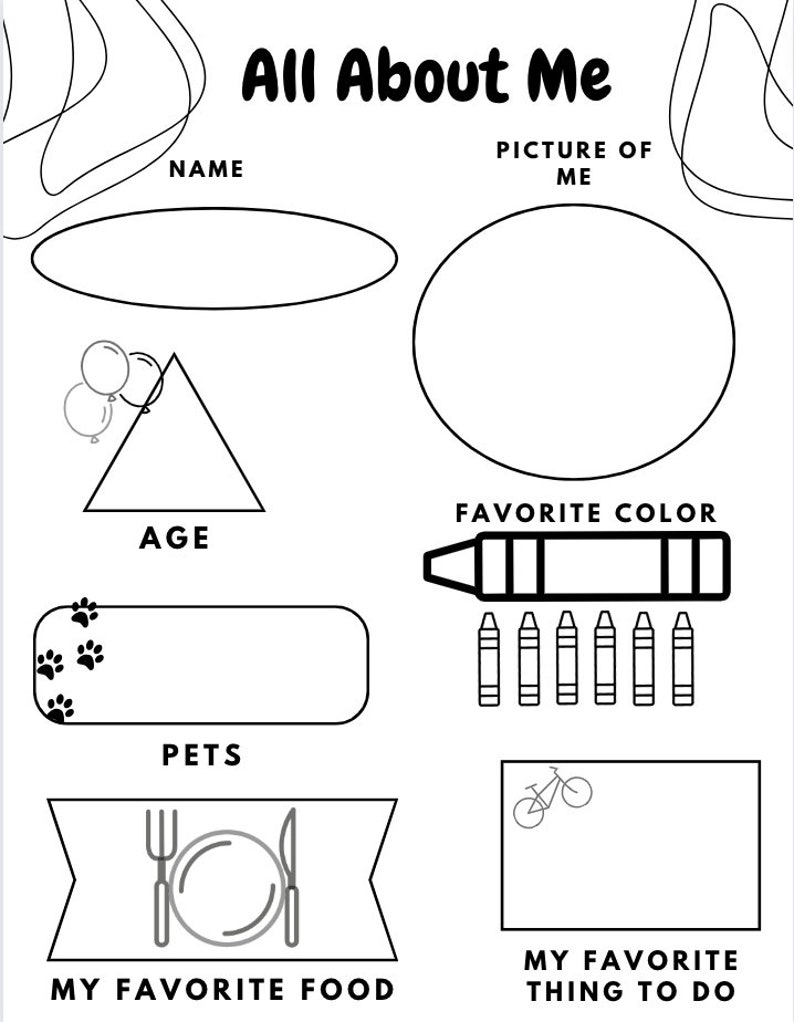 Get to Know Me! Printable ALL ABOUT ME Activity Sheet for Students - Etsy