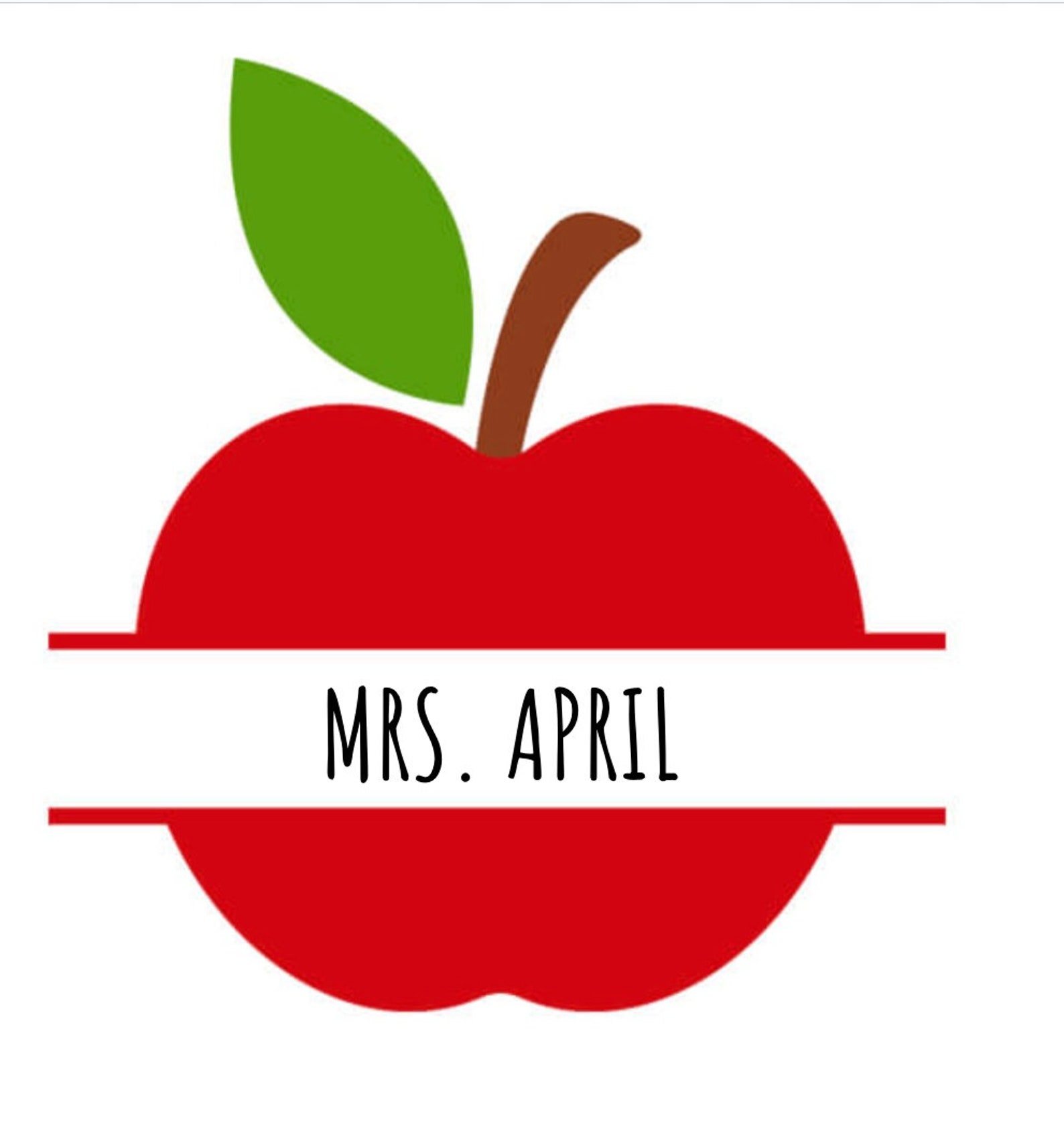 Apple Name SVG, Apple Split Monogram, Teacher SVG, School Svg, Back to ...