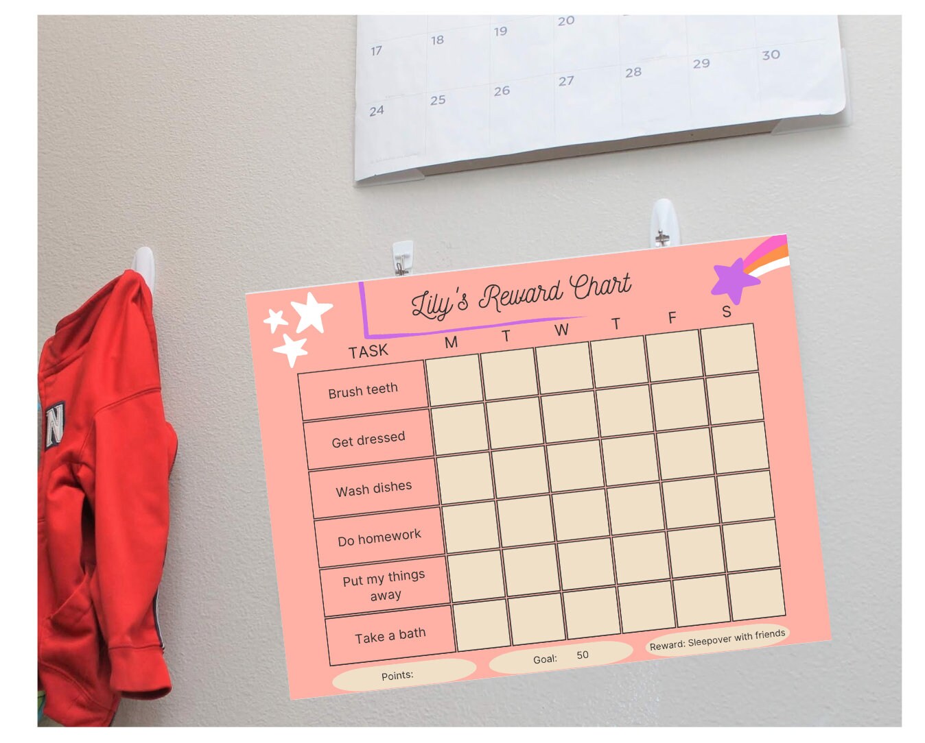 Custom Rewards Chart, Reward Chart Kids, Girl Reward Chart, Kids Reward ...