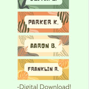 Boho Student Desk Plates | Customizable Name Tags for Classroom Use - Etsy