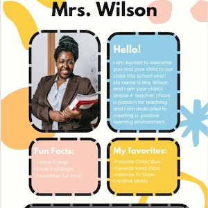 Meet the Teacher Template, About Me Template, Classroom Rules, Student ...