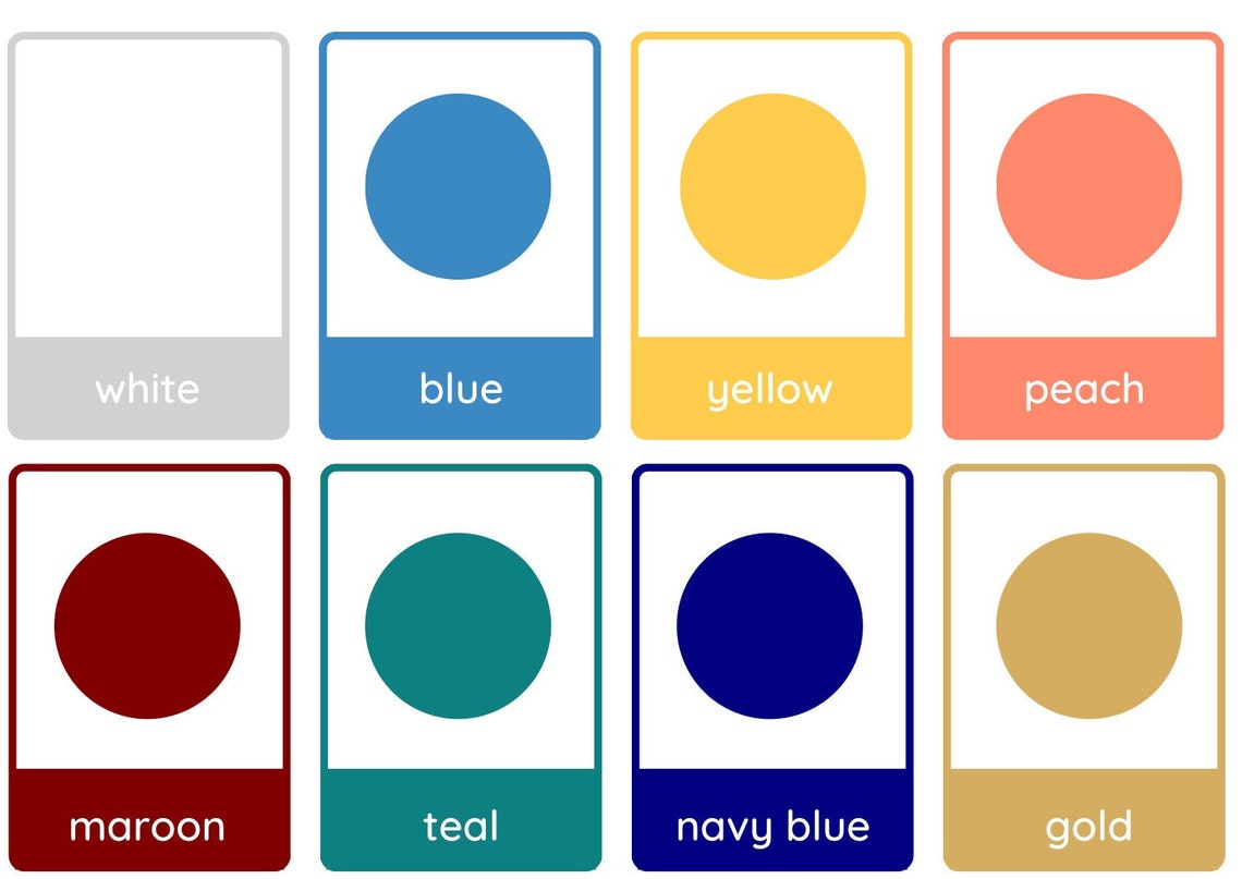 Elementary Decor: Color Flashcards for Homeschool Learning and ...