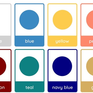 Elementary Decor: Color Flashcards for Homeschool Learning and ...