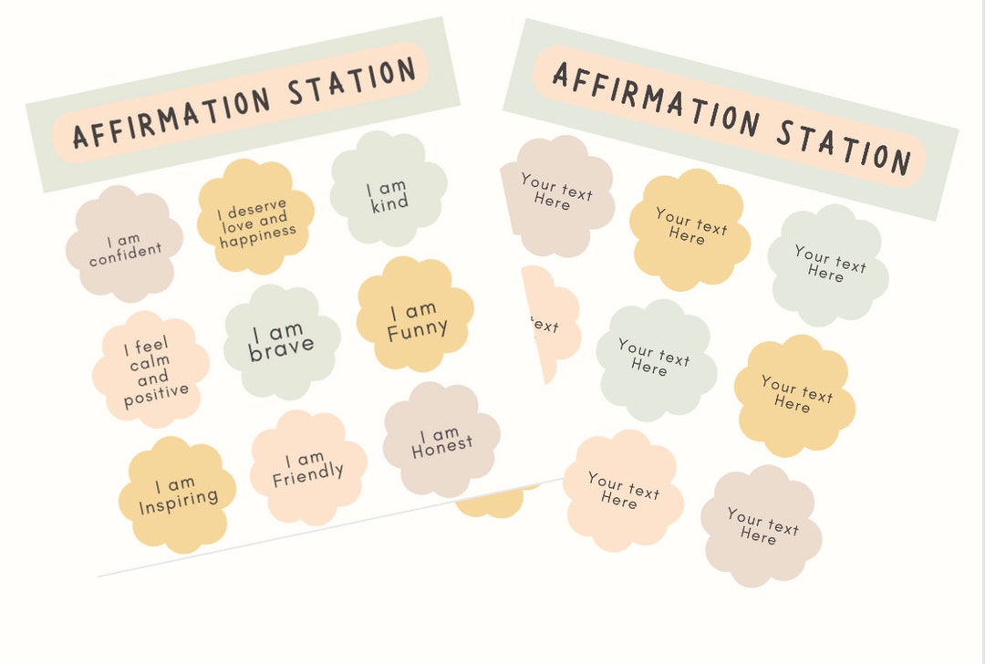 Modern Boho Classroom Affirmation Station Display and Management System ...