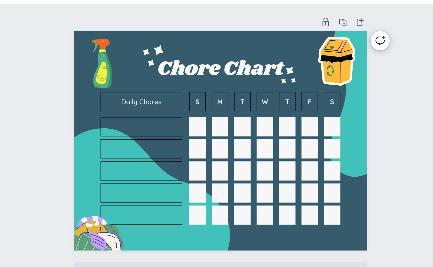 Editable Chore Tracker Printable