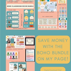 Boho Classroom Schedule Cards - Editable Daily Schedule Cards for Boho ...