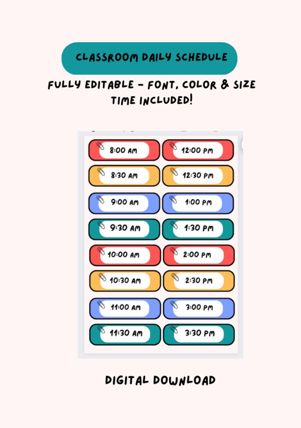 Boho Classroom Schedule Cards - Editable Daily Schedule Cards for Boho ...