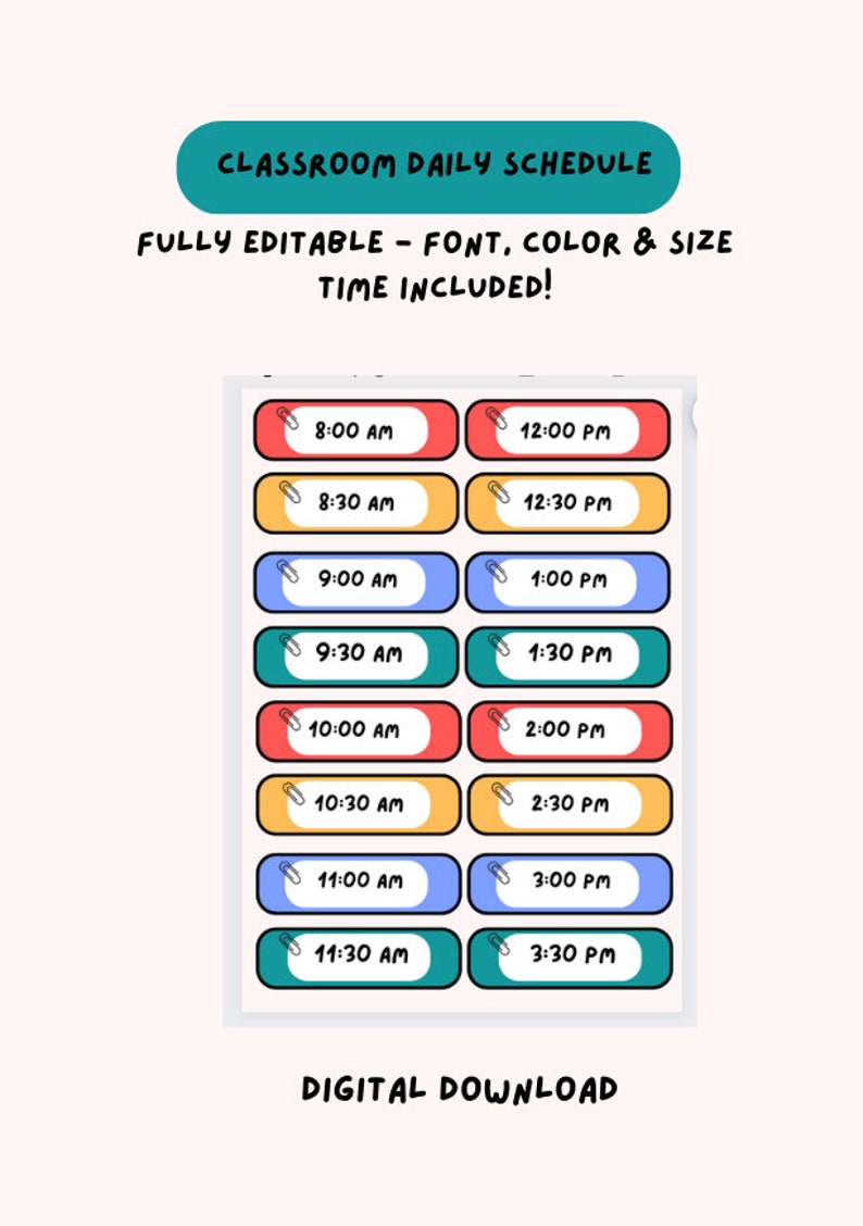 Boho Classroom Schedule Cards - Editable Daily Schedule Cards for Boho ...